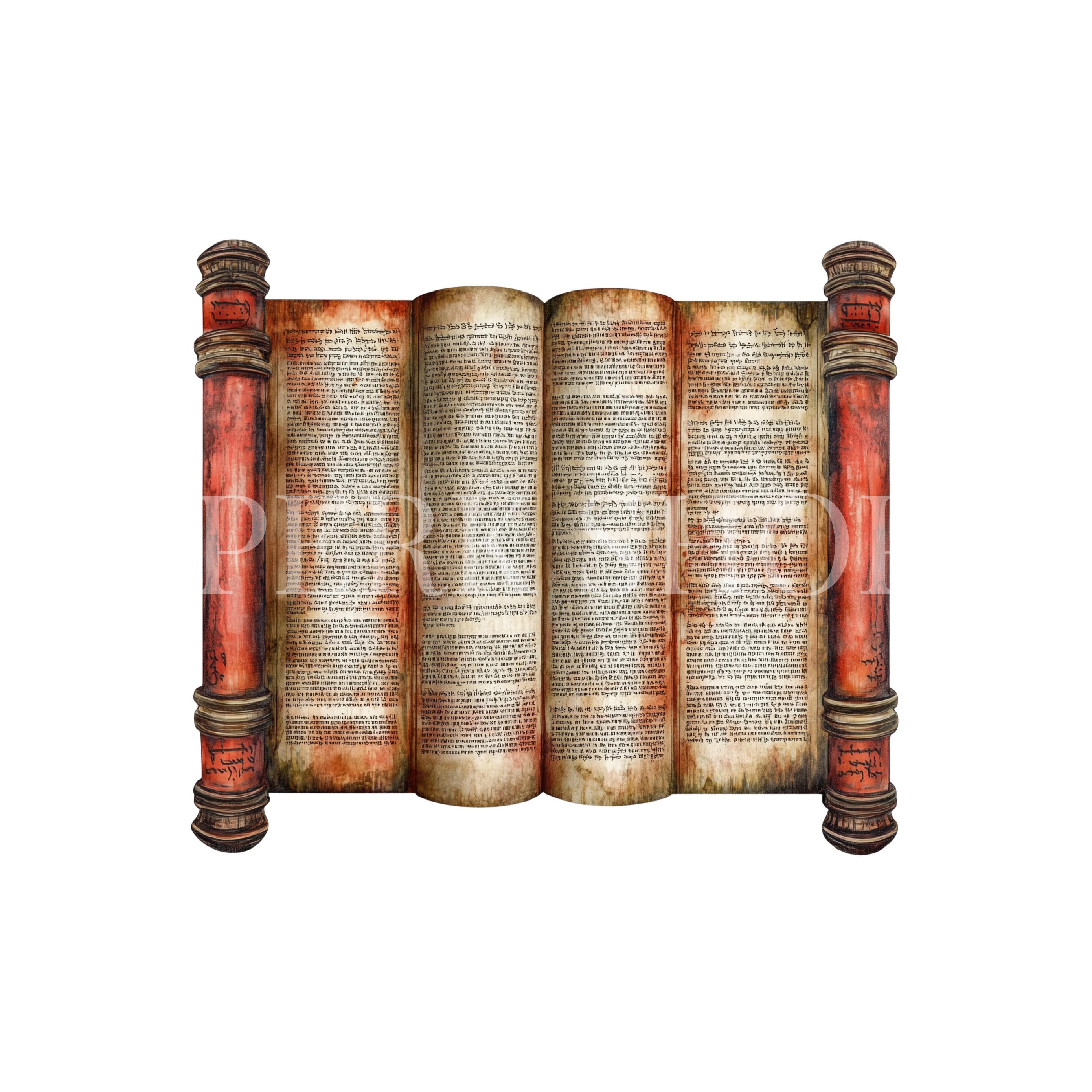 12 Torah Scroll Clipart, Vintage Scroll Tora, High Quality Pngs ...