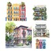 18 Tel-aviv Houses Clipart, Israel Architecture Watercolor Landscape ...
