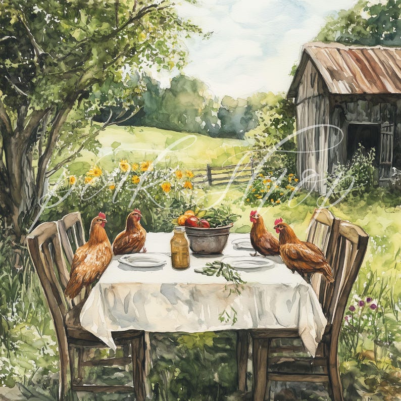 12 Farm to Table Clipart, Fresh Produce Watercolor, Antipasti Printable ...