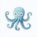 7 Cute Baby Octopus Clipart, Printable High Quality JPG, Digital ...