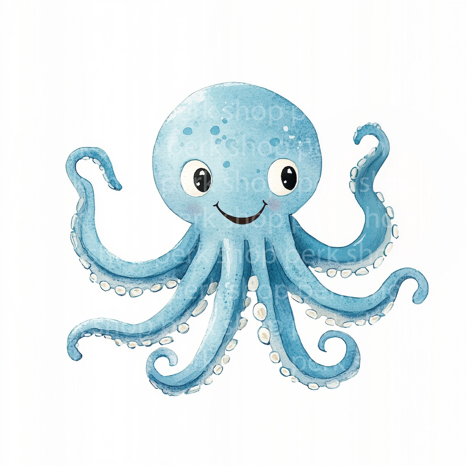 7 Cute Baby Octopus Clipart, Printable High Quality JPG, Digital ...
