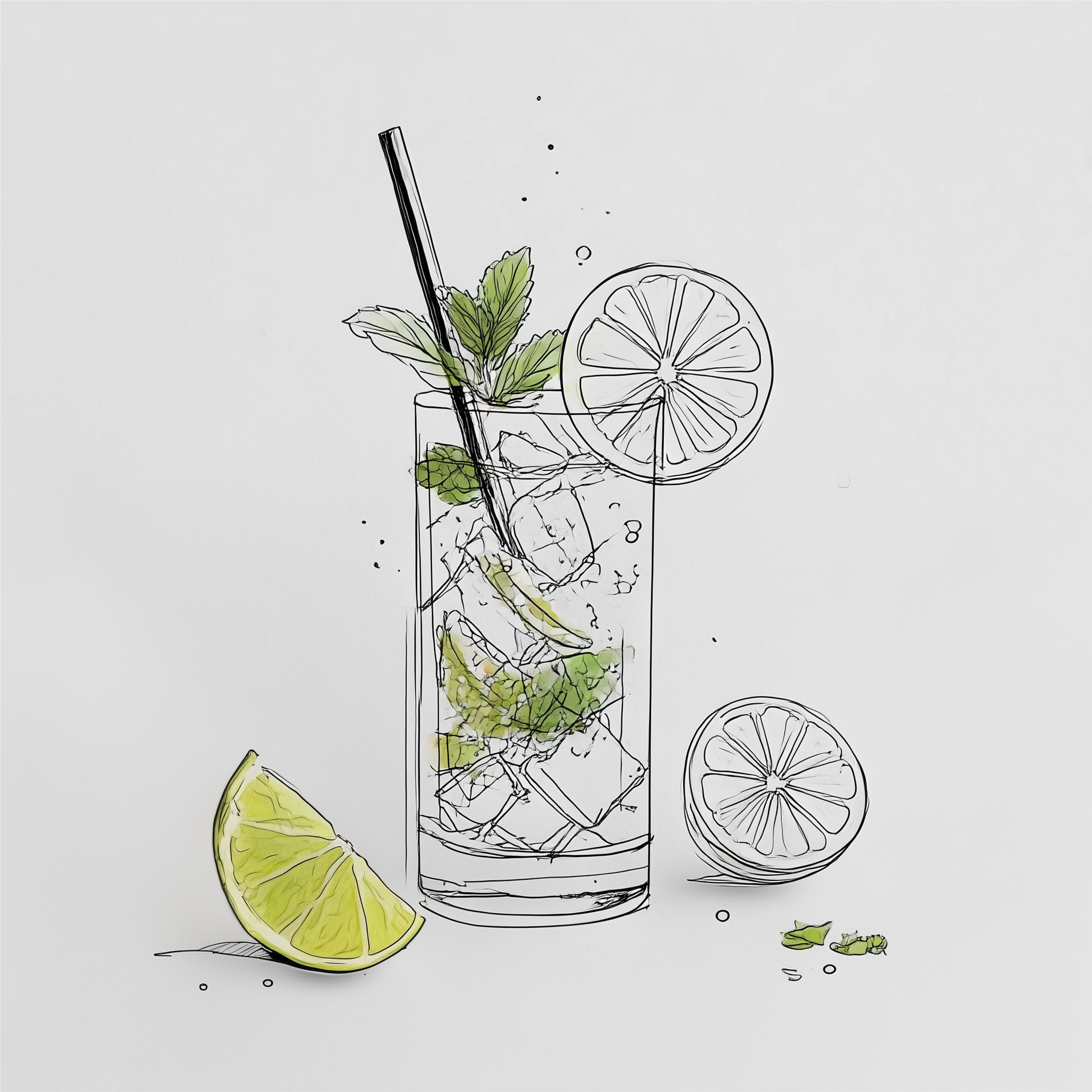 18 Mojito SVG Set, Mint Lime Cocktail Cut File, Summer Drink SVG for ...