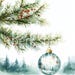 10 Christmas Tree Bauble Clipart, Winter Landscape Watercolor Art ...