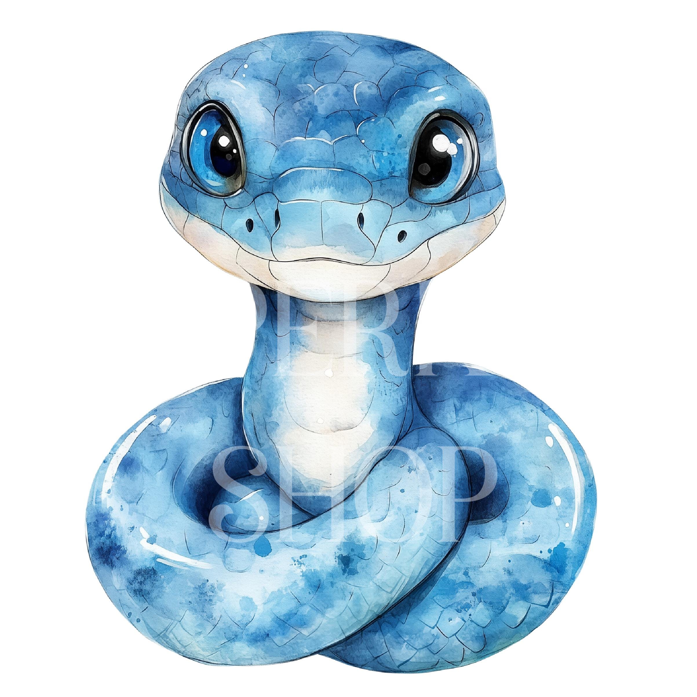 7 Baby Blue Snake PNG Images Bundle - Digital Download, Printable ...