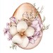 Floral Easter Egg Clipart: Watercolor Spring Ephemera (digital Download ...