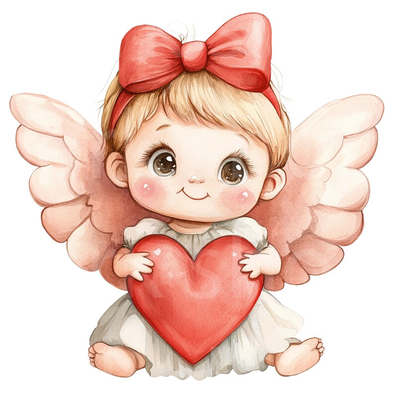 Valentine's Clipart, Cupid Baby Love Clip Art, Png Sublimation, Lovely ...