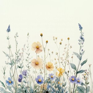 Wildflower Digital Paper, Flower Backgrounds, Floral Scrapbooking ...