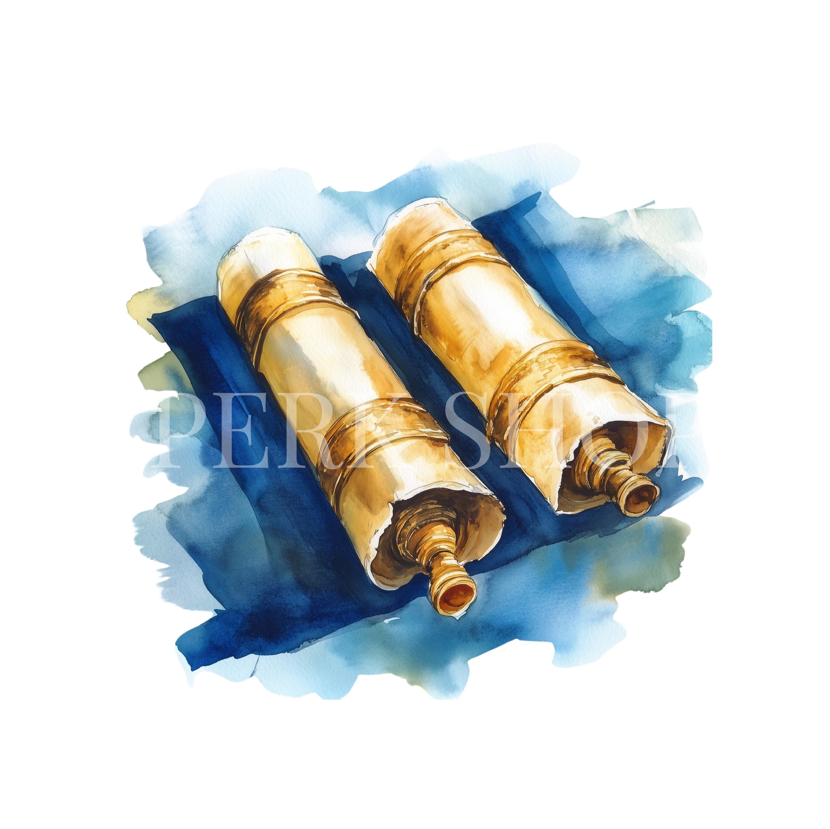 12 Torah Scroll Clipart, Vintage Scroll Tora, High Quality Pngs ...