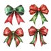 19 Festive Christmas Ribbons Set - PNG Transparent Watercolor Designs ...