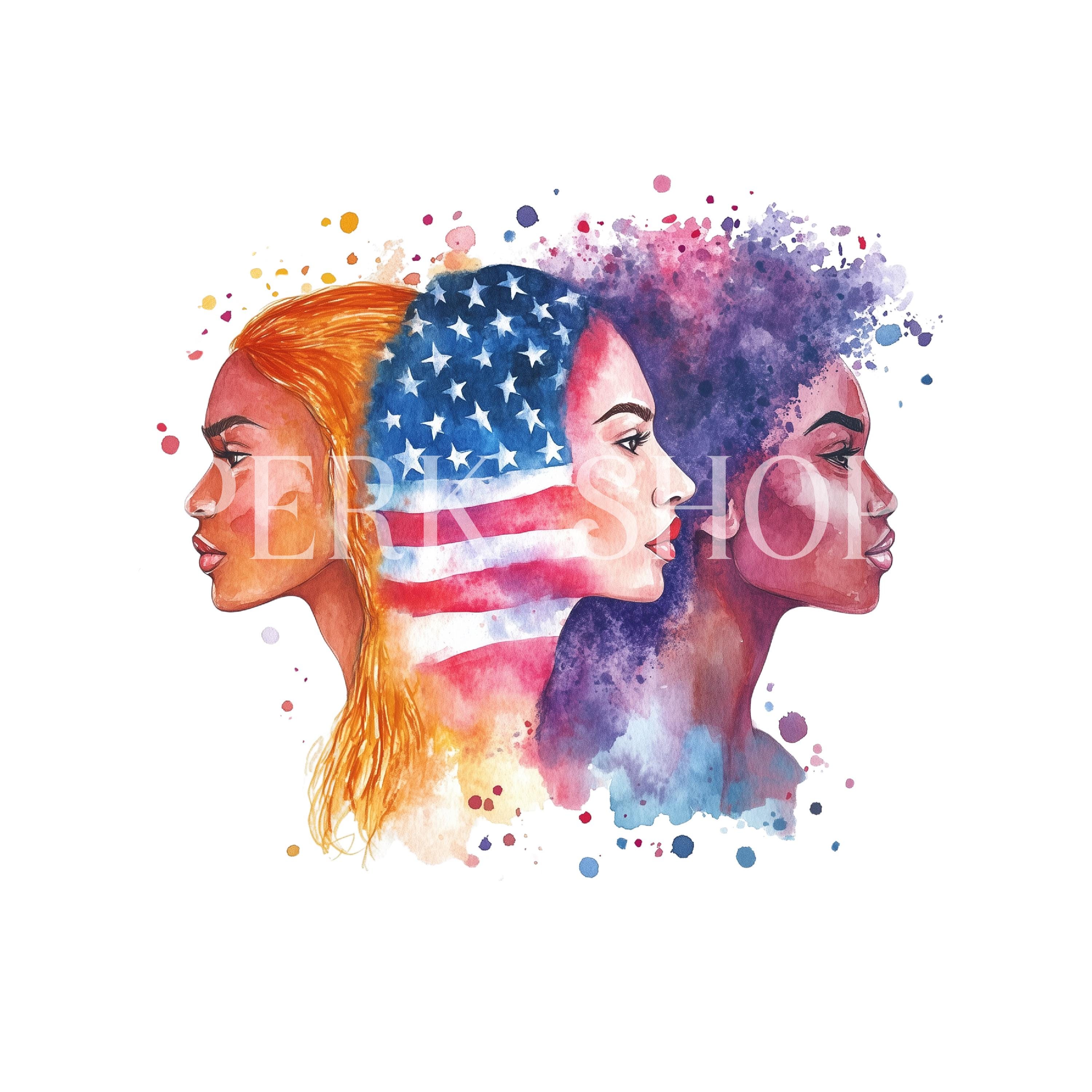 21 Png USA Patriotic People Clipart Bundle, Printable Watercolor ...