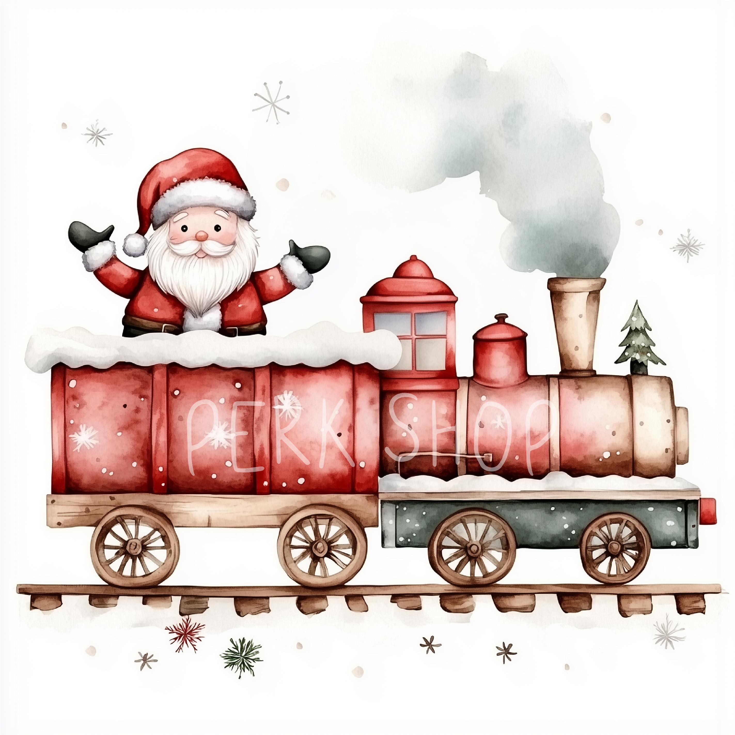 Red Christmas Train Sublimation Design, 1st Christmas T Shirt Design ...
