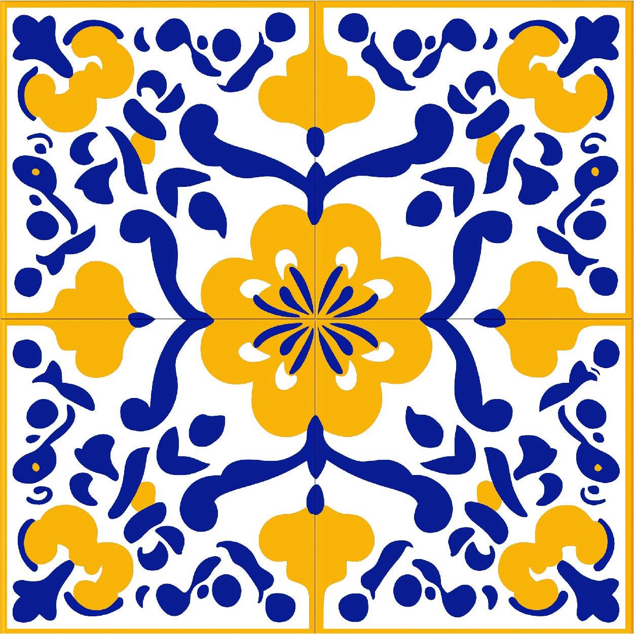 20 Portuguese Azulejos Tile Clipart, Mediterranean Motif, Morocco Print ...