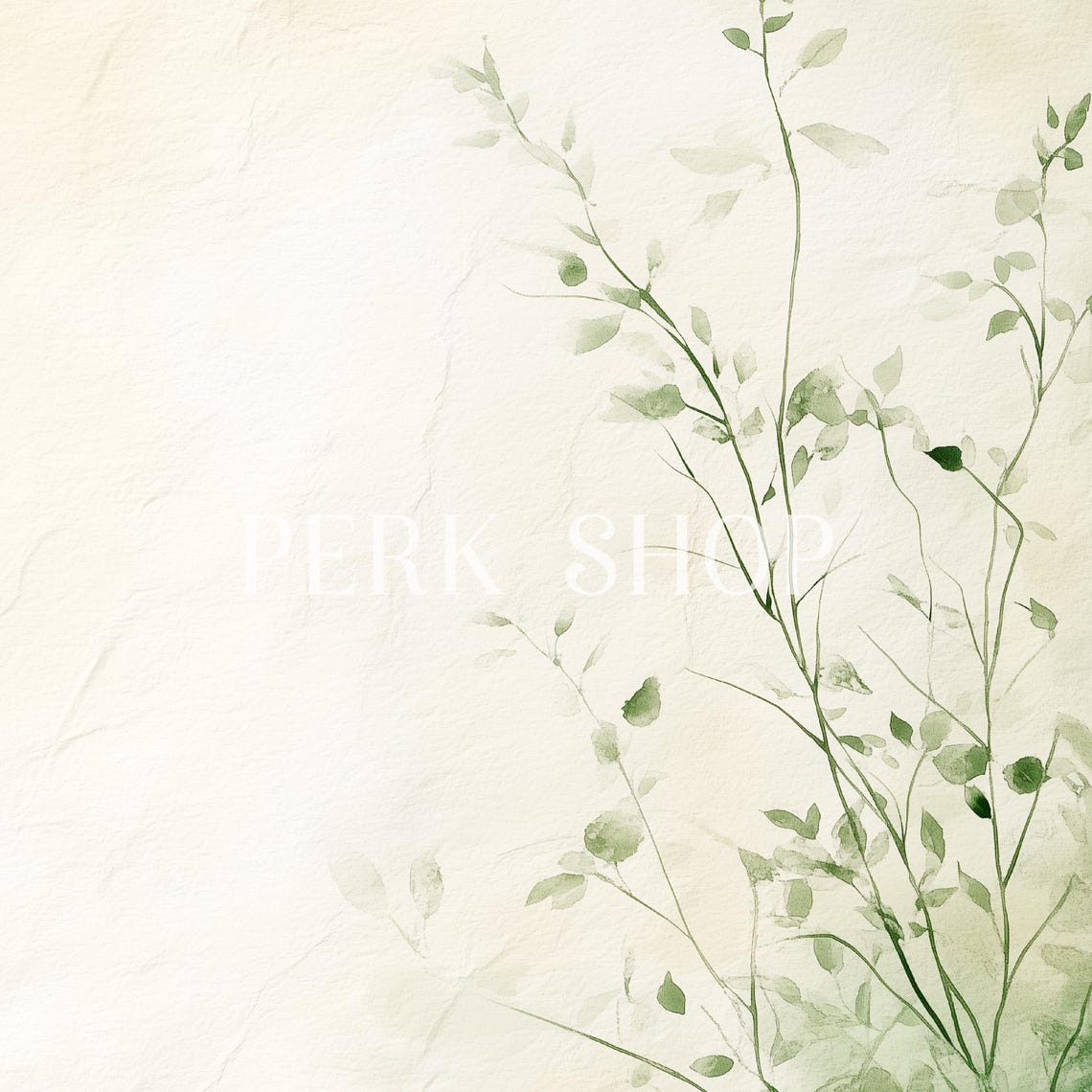 Greenery Watercolor Digital Paper Pack: Rustic Foliage (digital ...