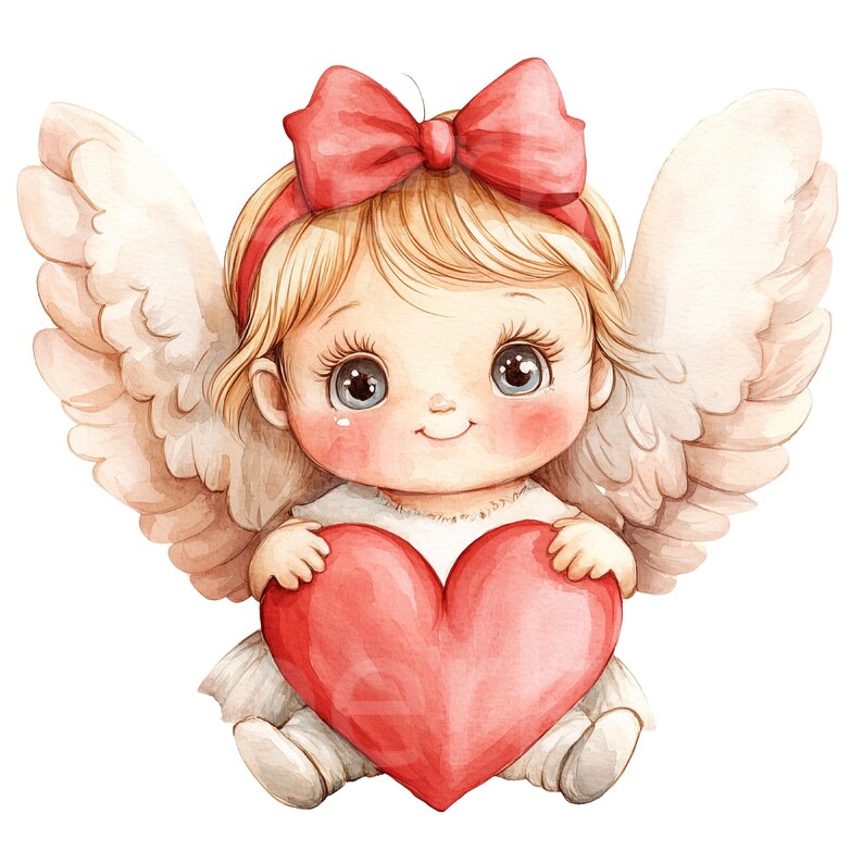 Valentine's Clipart, Cupid Baby Love Clip Art, Png Sublimation, Lovely ...