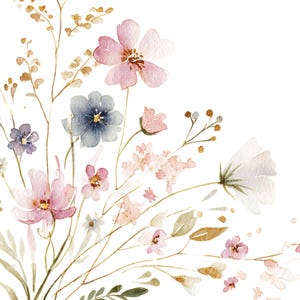 Pastel Flowers PNG Clipart for Card Making, Flowers Watercolor ...