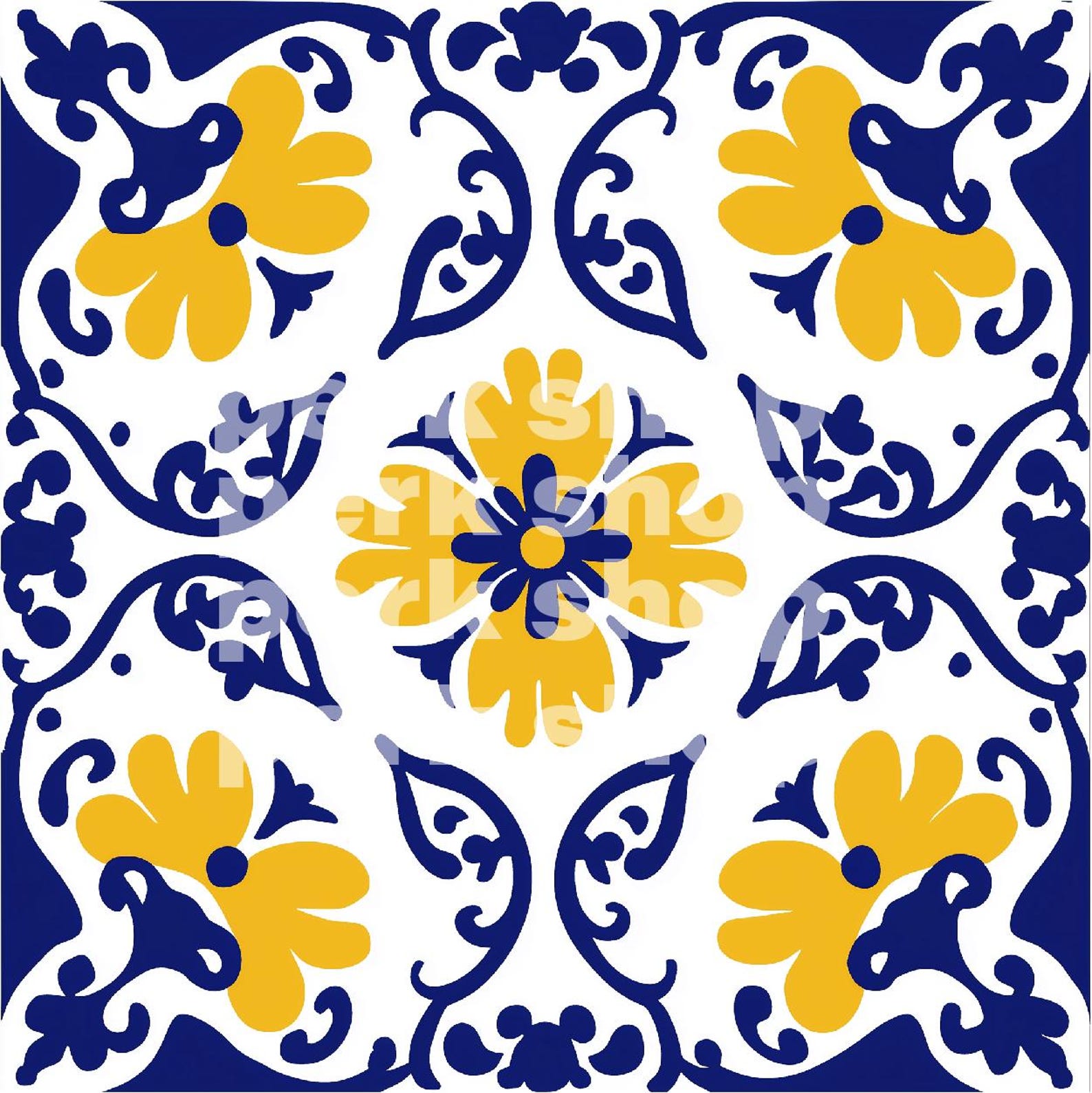 20 Portuguese Azulejos Tile Clipart, Mediterranean Motif, Morocco Print ...