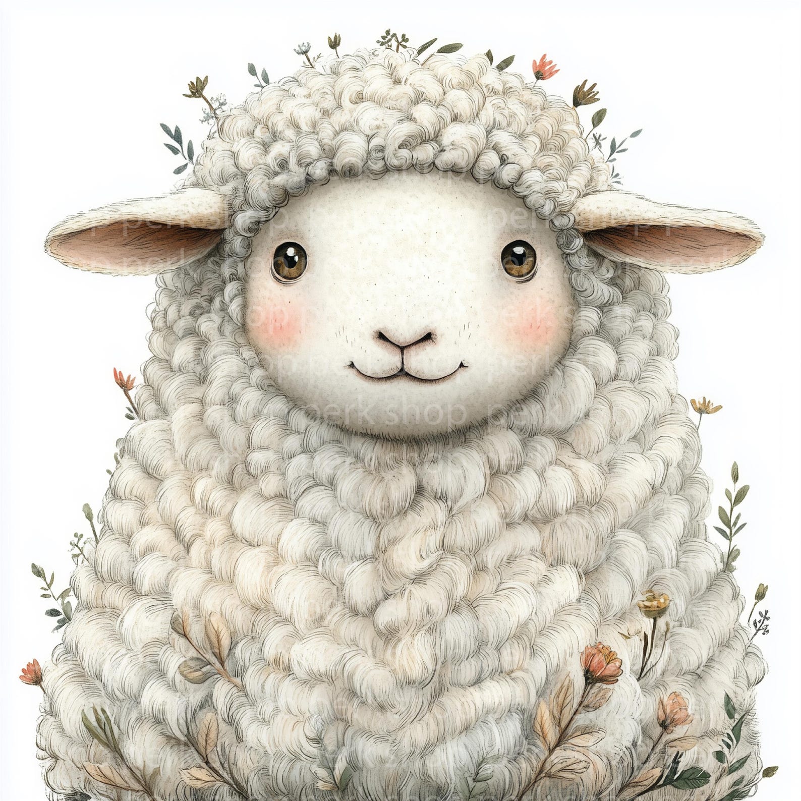 10 Cute Sheep Clipart, Lamb Nursery, Farm Clip Art, Printable ...