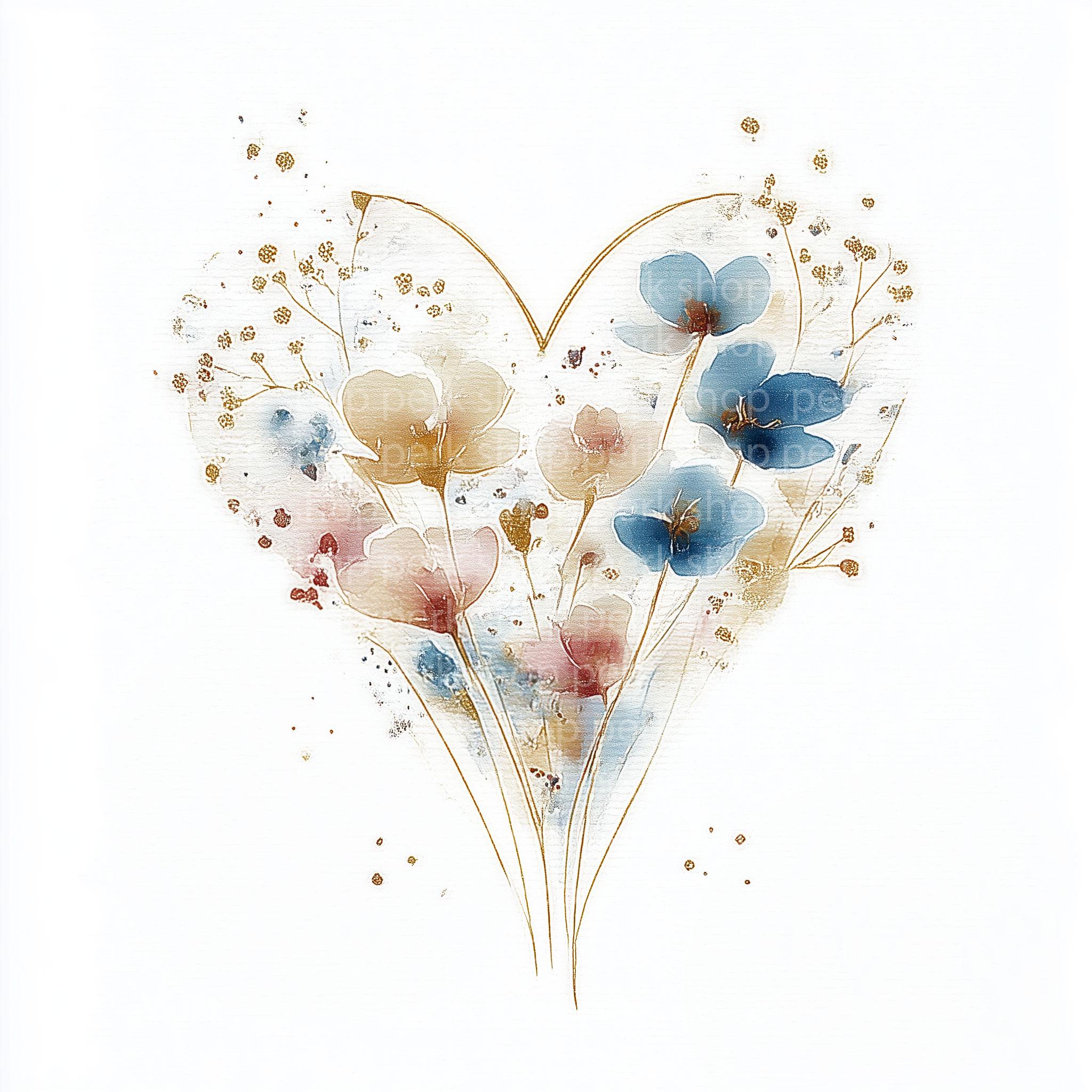 Blue Floral Wreath Clipart PNG, Watercolor Flower Circle Frame, Wedding ...