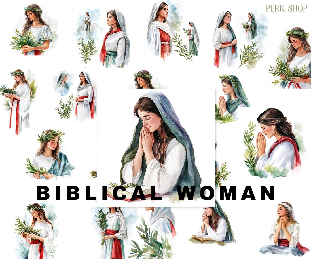 Biblical Woman Watercolor Clipart: Religious Art (digital Download) - Etsy