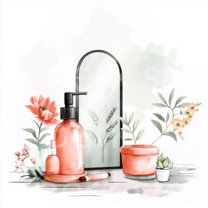 Self-care Clipart: Watercolor Beauty, Spa Decor (digital Download) - Etsy