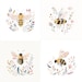 Watercolor Bee Clipart Bundle | Floral Honey Bee | Spring Bumblebee ...