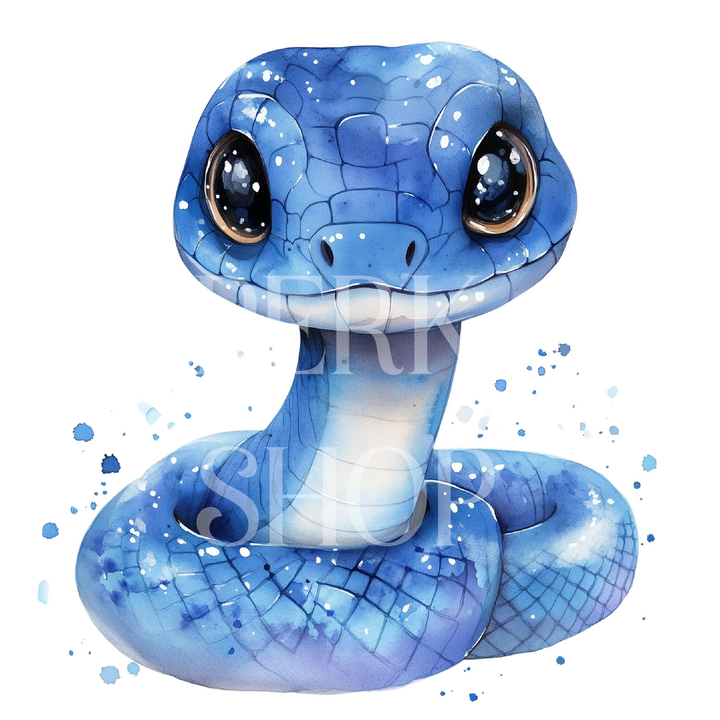 7 Baby Blue Snake PNG Images Bundle - Digital Download, Printable ...