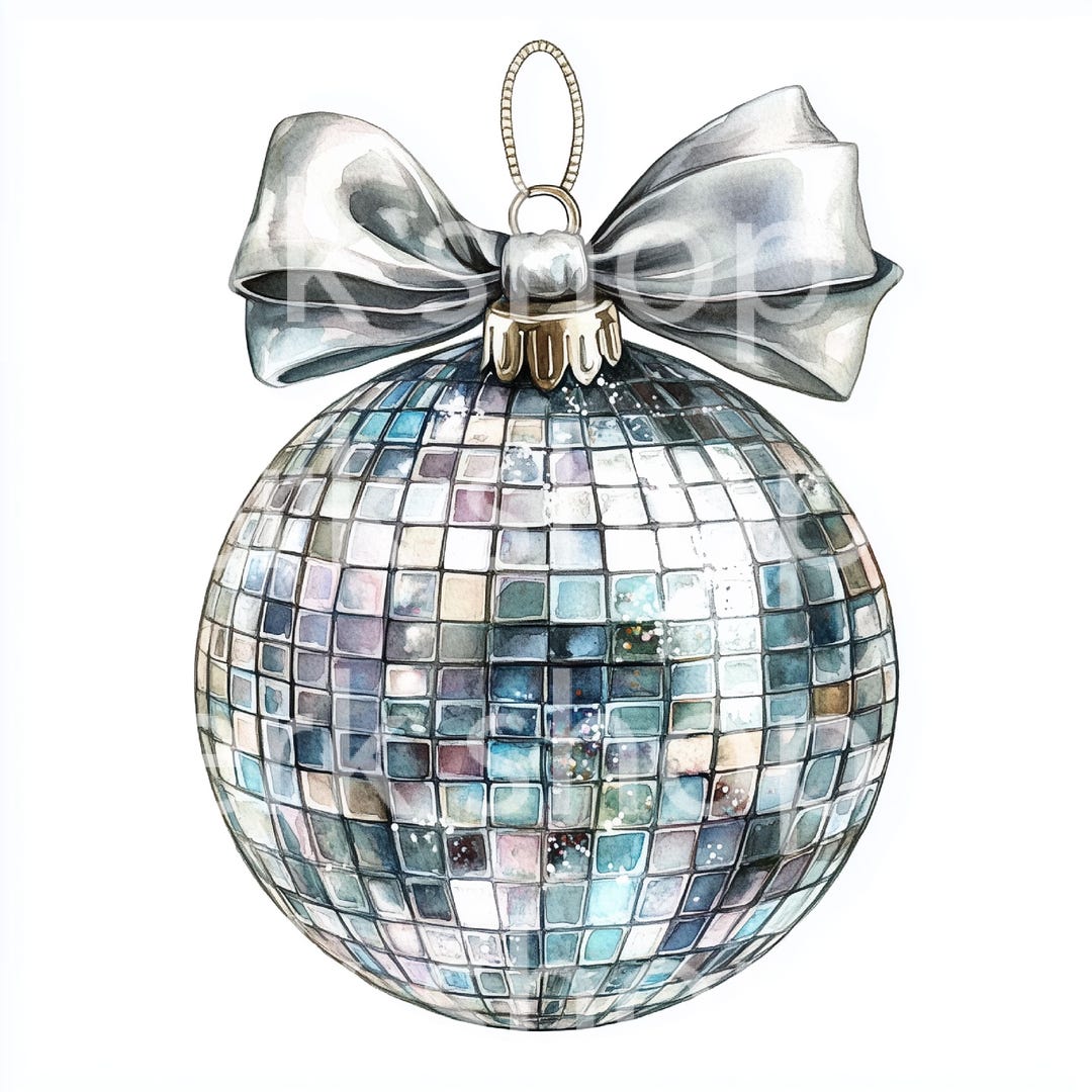 12 Disco Ball Clipart, Retro Discoball Sublimation Design, Boho Mirror ...