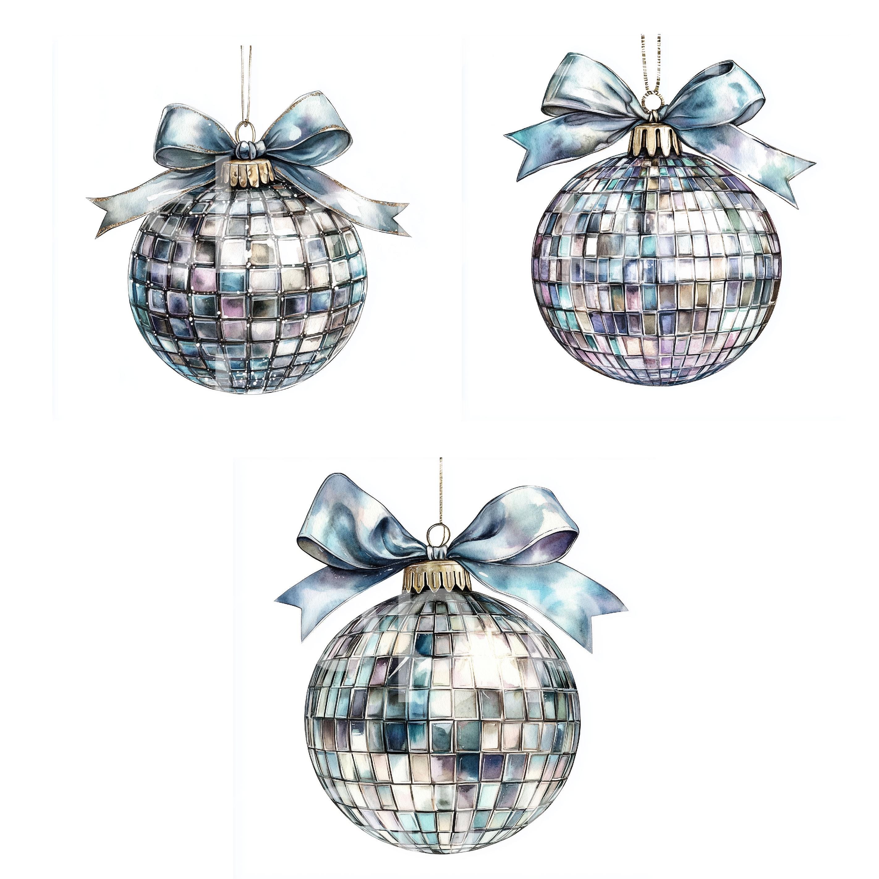 12 Disco Ball Clipart, Retro Discoball Sublimation Design, Boho Mirror ...