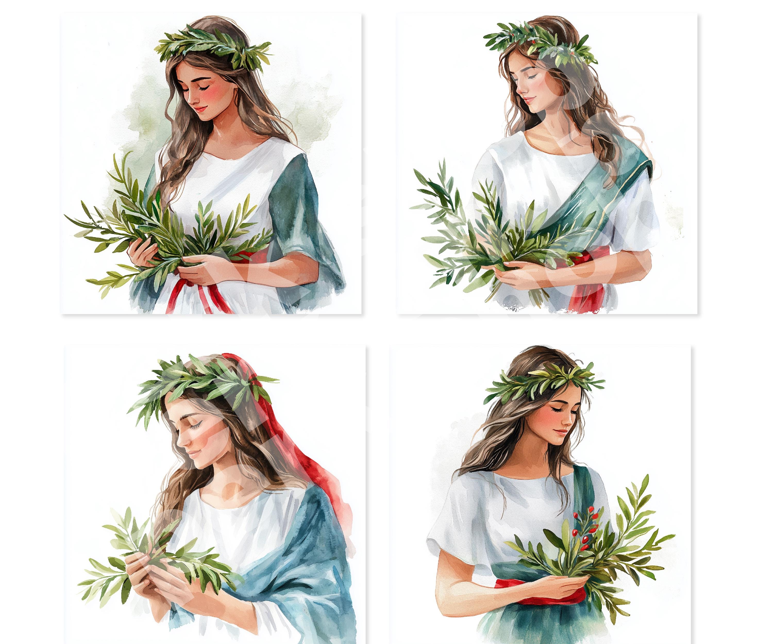 Biblical Woman Watercolor Clipart: Religious Art (digital Download) - Etsy