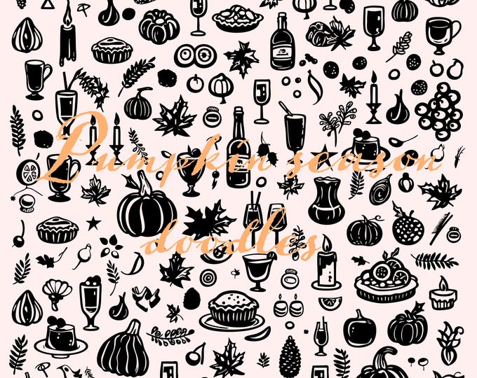 Doodle Autumn Svg Autumn Clipart Fall Season Svg Outline Svg ...