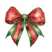 19 Festive Christmas Ribbons Set - PNG Transparent Watercolor Designs ...