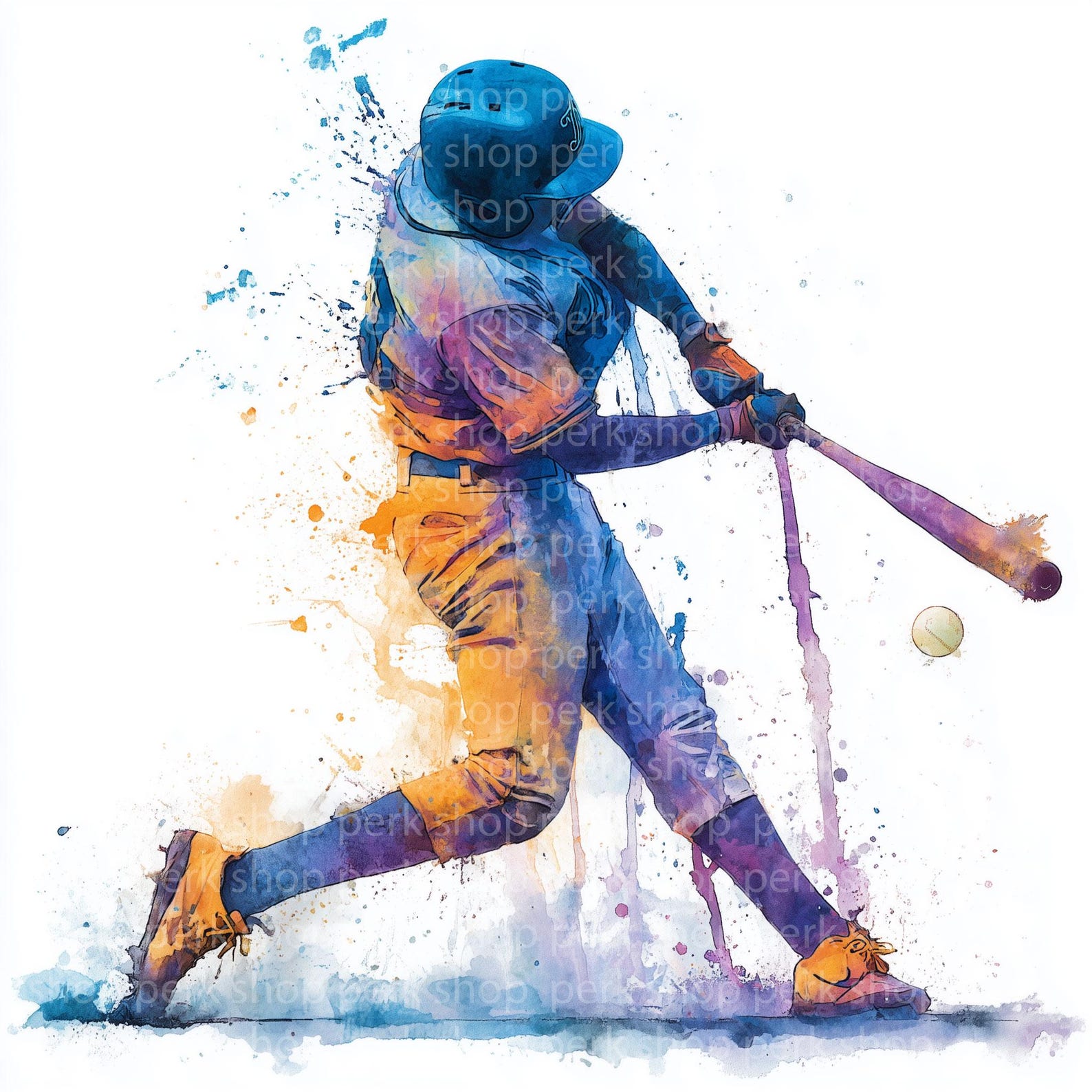 Watercolor Baseball Clipart, Sports PNG Graphics (digital Download) - Etsy