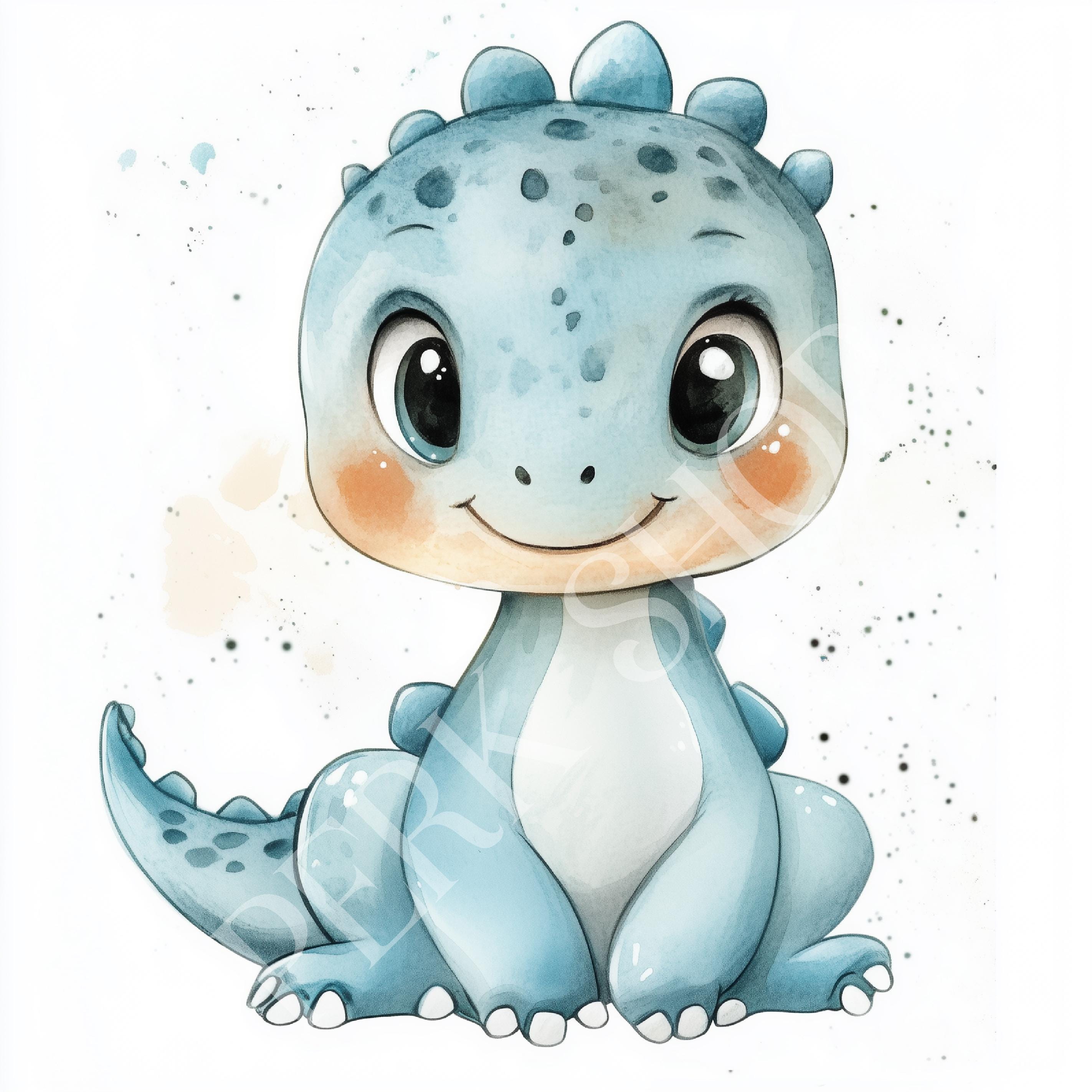 Baby Dinosaur Clipart: Watercolor Dino Art, Nursery Decor (digital ...