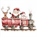 Watercolor Christmas Train Clipart: Santa, Snowman (digital Download ...