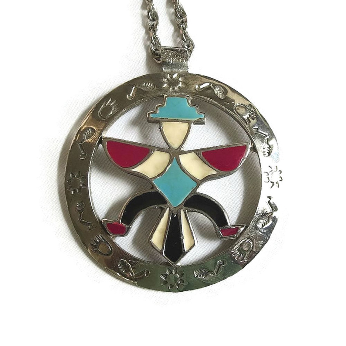 Knifewing Dancer Pendant Necklace Native American Style Silver | Etsy