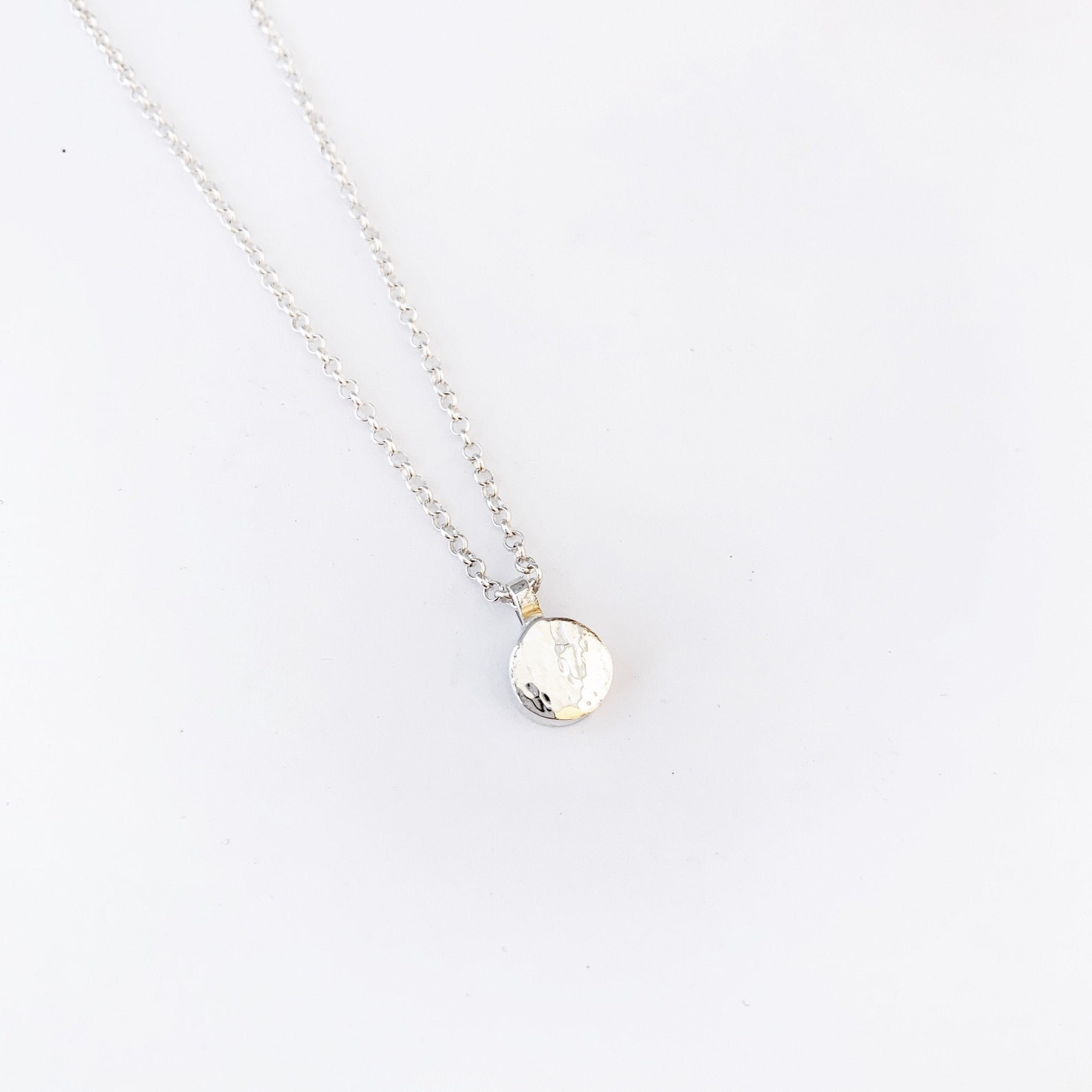 Sterling Silver Round “gem” Chain Necklace - Etsy Australia