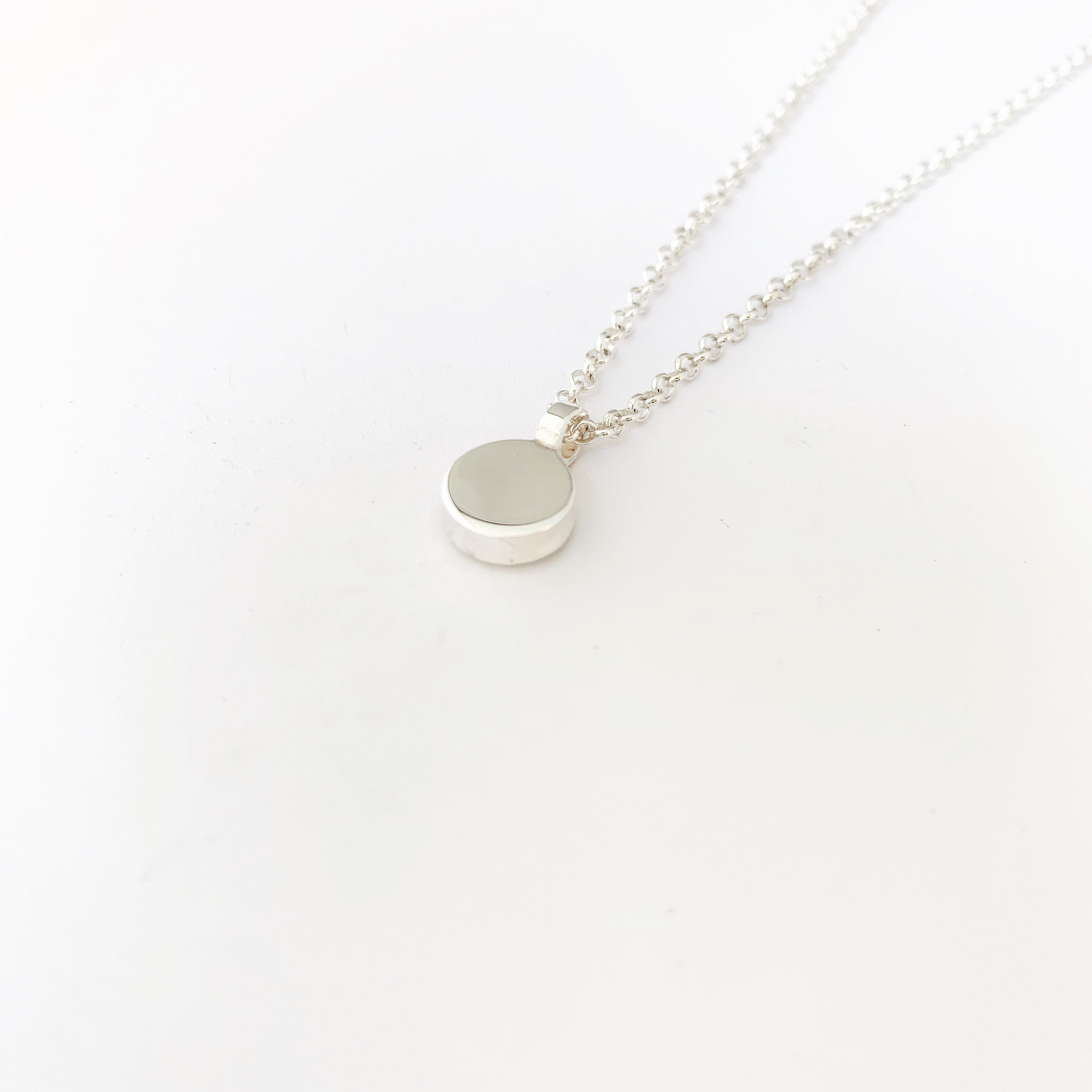 Sterling Silver Round “gem” Chain Necklace - Etsy Australia