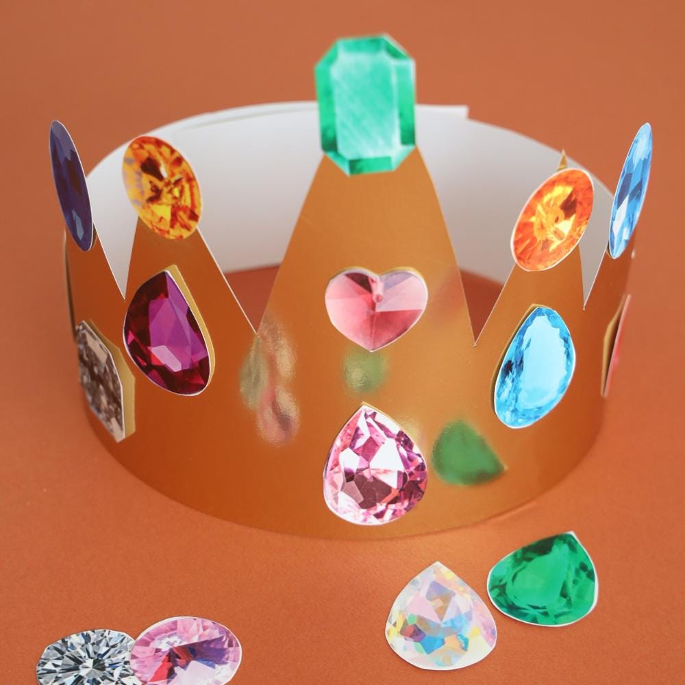 DIY Diamond Crown E-book, Printable Crown Templates, Cut and Decorate ...