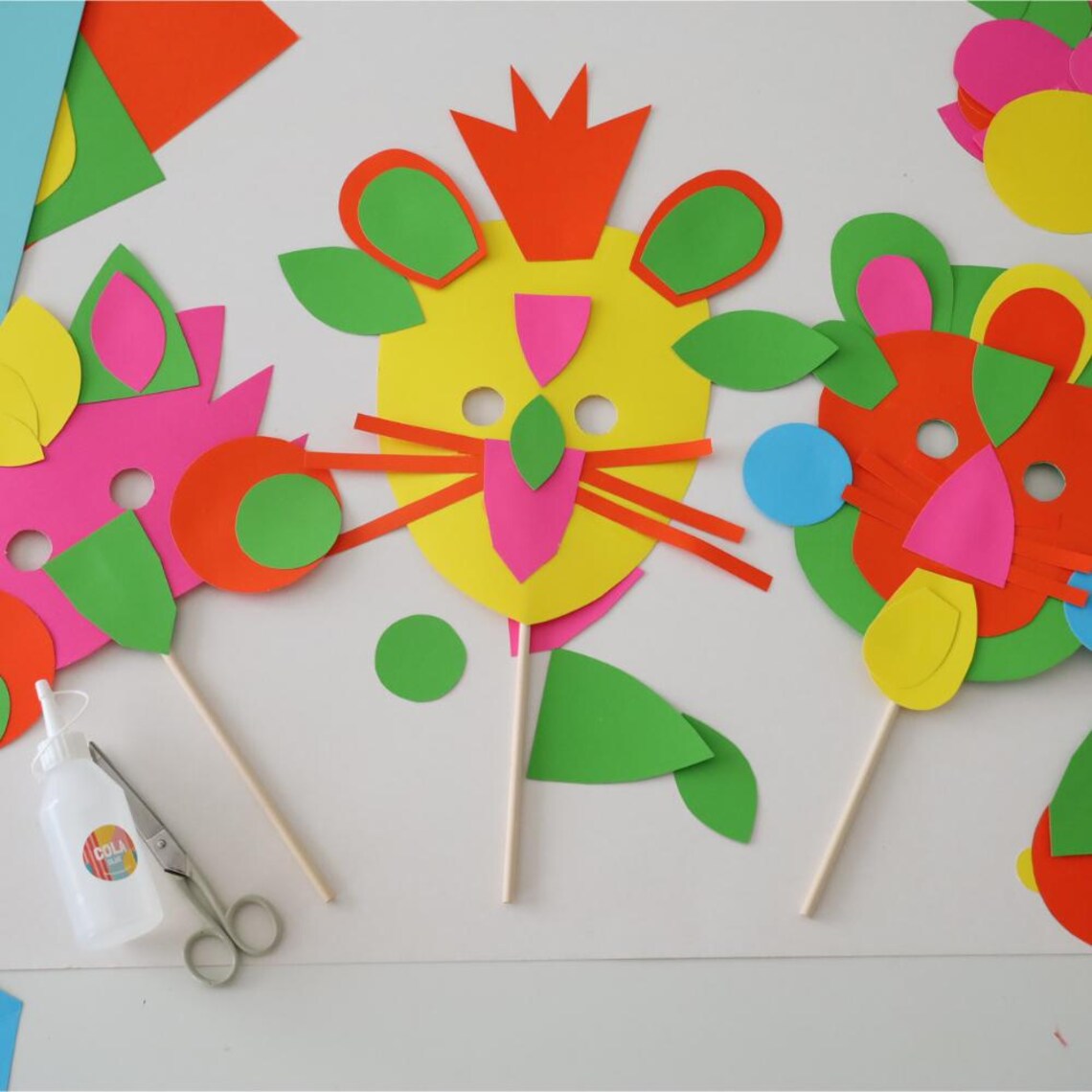 Colorful Masks E-book, DIY Printable Mask Templates, Decorate and ...