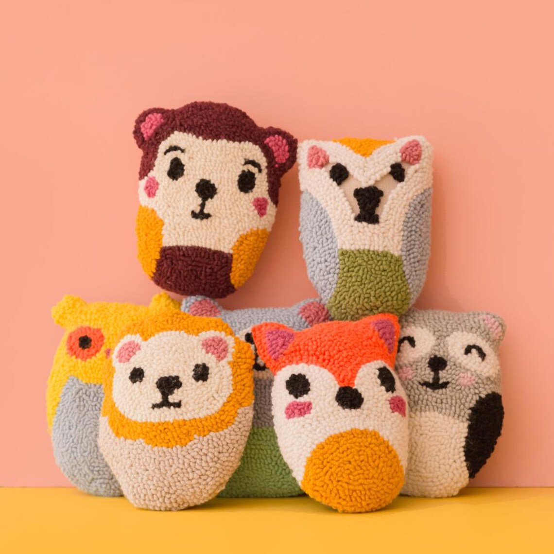 Animal Doll Pillow E-book, DIY Animal Pillow Patterns, Punch Needle ...