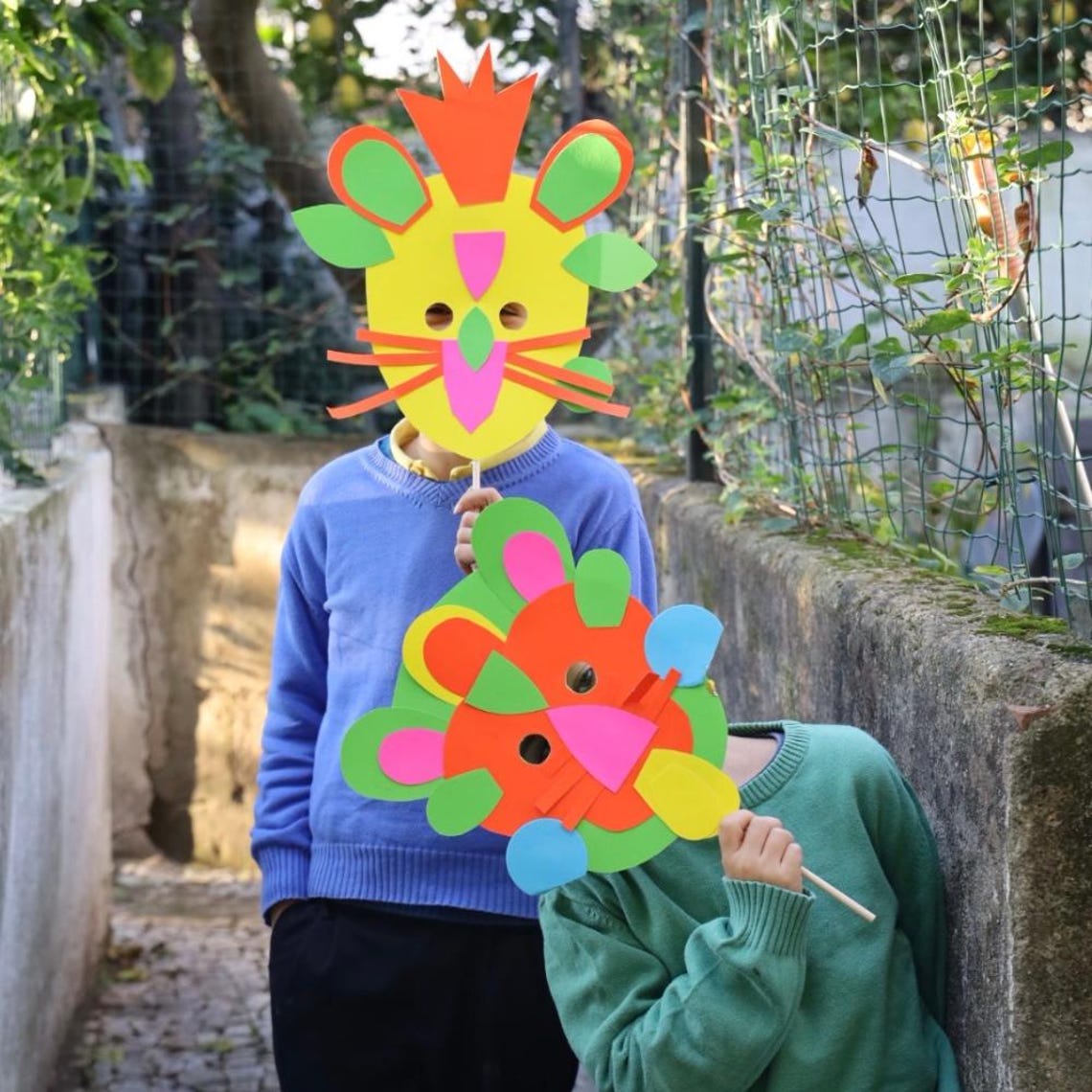 Colorful Masks E-book, DIY Printable Mask Templates, Decorate and ...