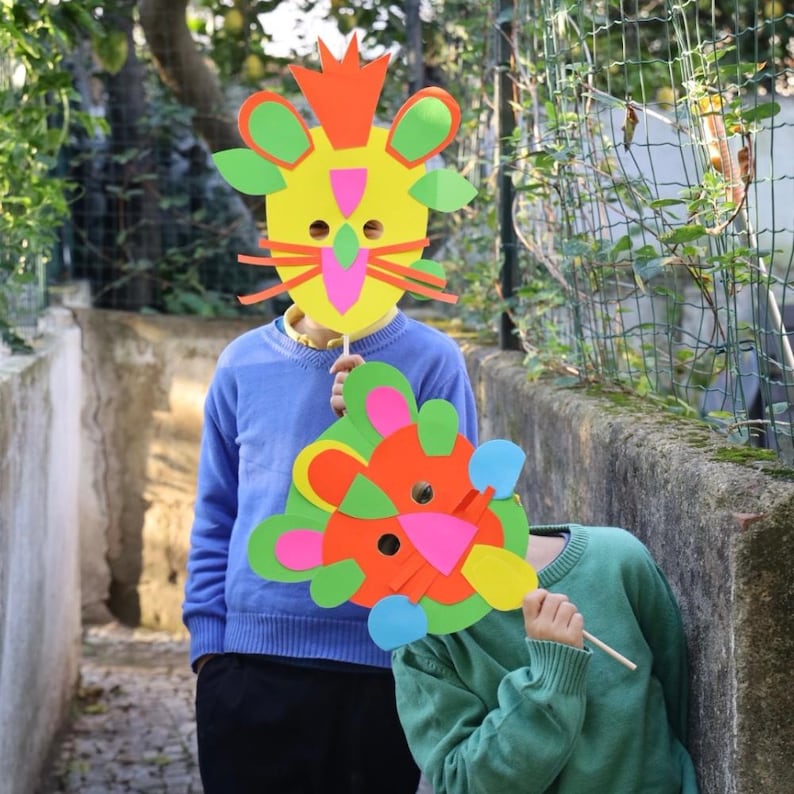 Colorful Masks E-book, DIY Printable Mask Templates, Decorate and ...