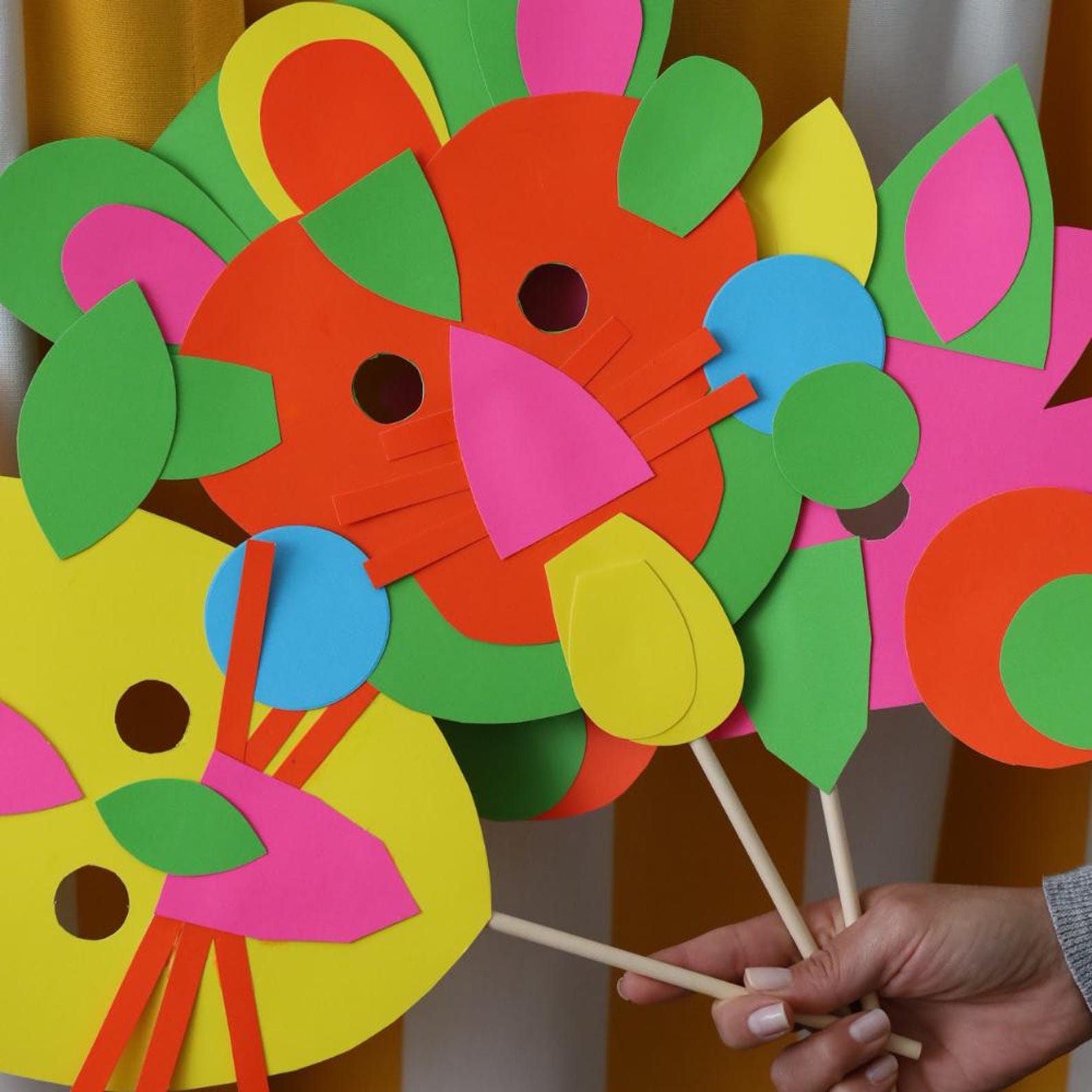 Colorful Masks E-book, DIY Printable Mask Templates, Decorate and ...