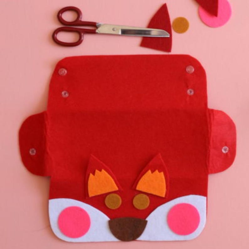 Felt Pencil Cases E-book, DIY Animal Felt Case Templates, Fox Mouse Owl ...