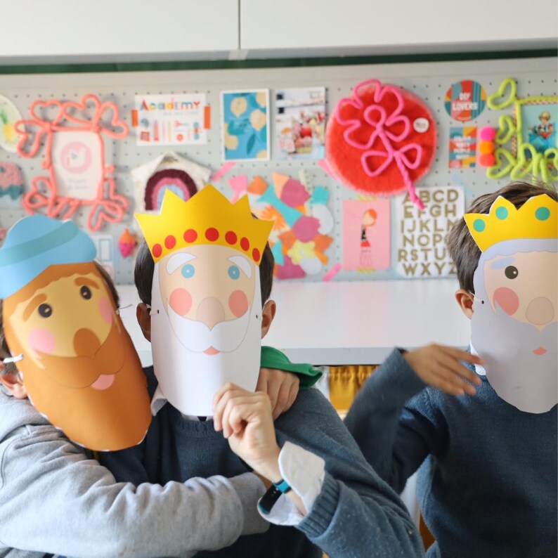 Three Wise Men Masks E-book, Printable Magi Masks, DIY Kings Masks for ...