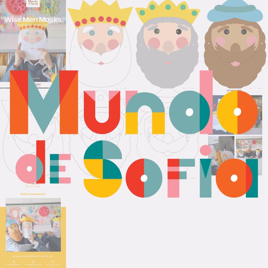 Three Wise Men Masks E-book, Printable Magi Masks, DIY Kings Masks for ...