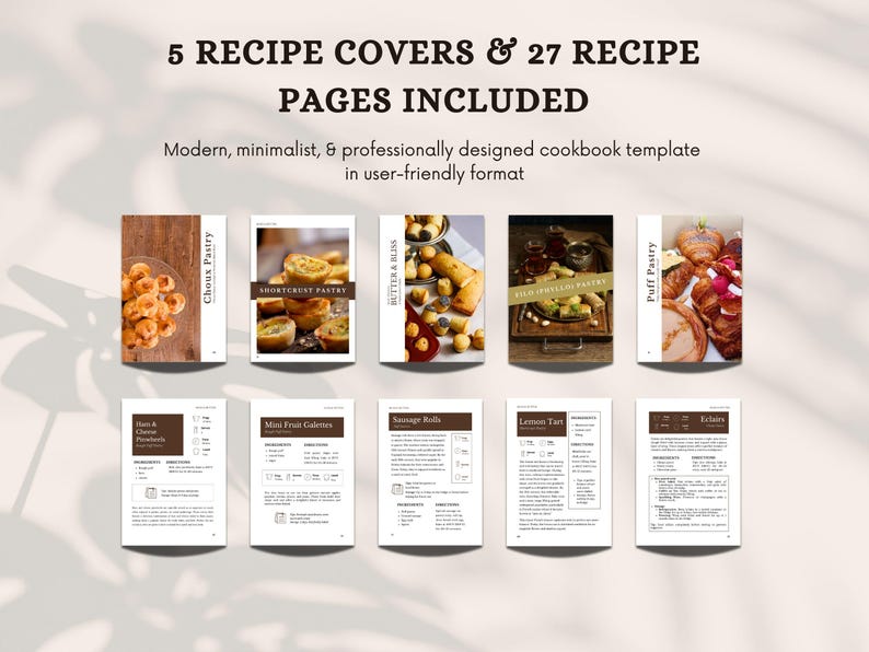 Cook Book Template Editable Recipe Template Books | Printable Recipe ...