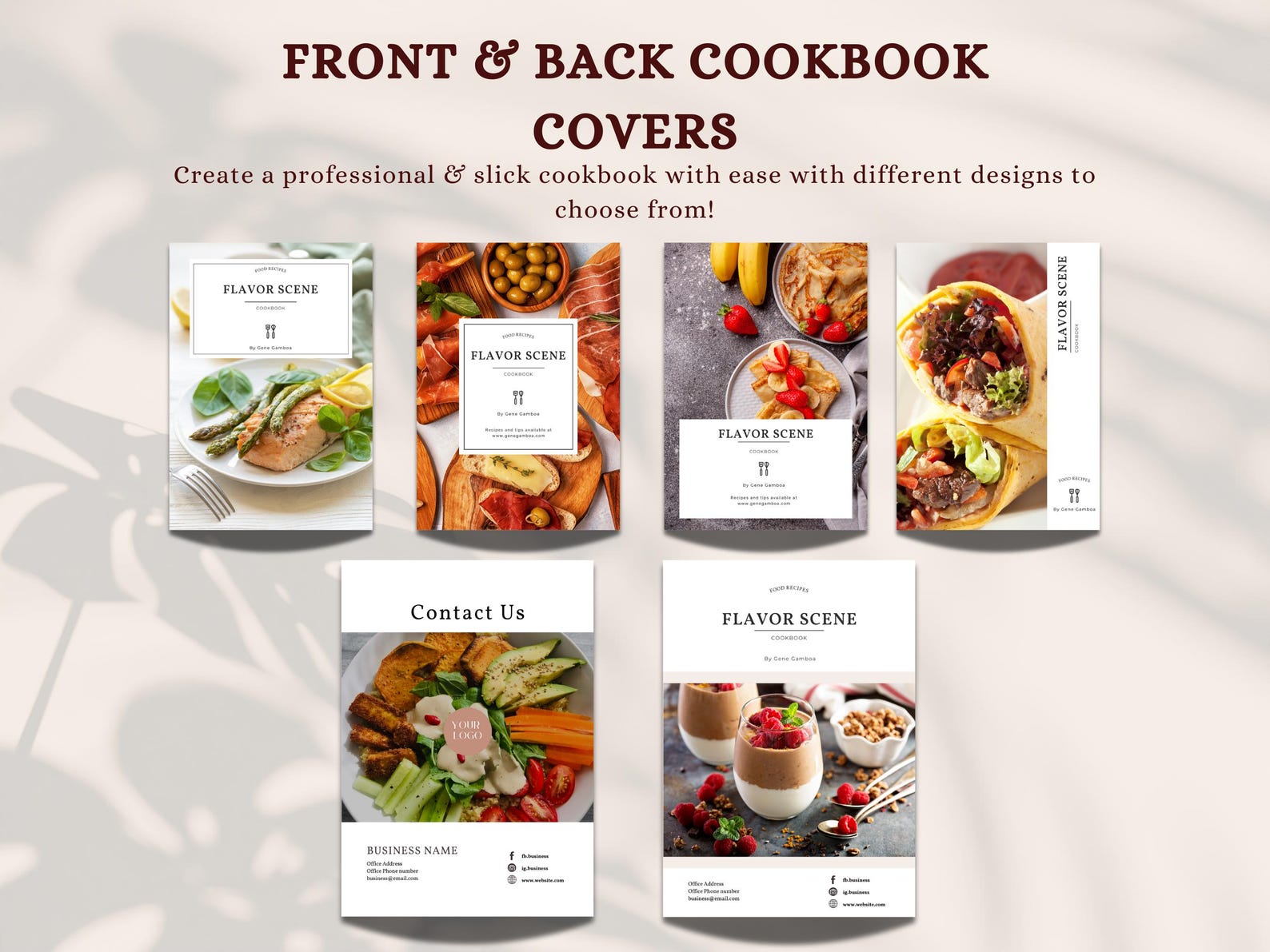 Cookbook Template | Editable Recipe Book Template | Printable Recipe ...