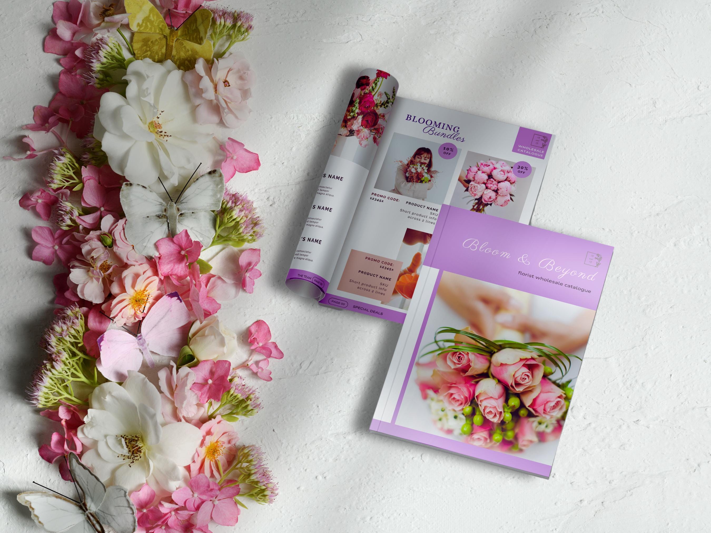 Floral Wholesale Catalog Template: Florist Gift Guide (canva Editable ...