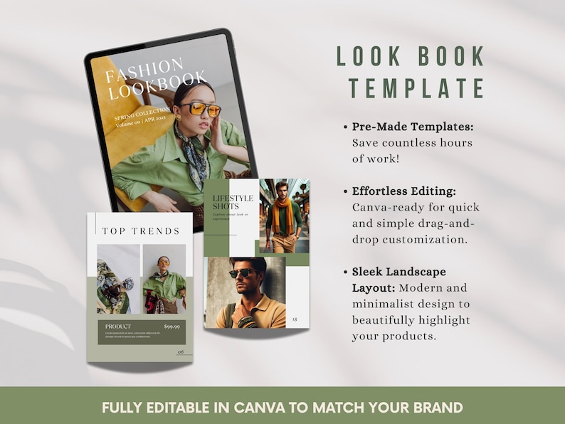 Lookbook Fashion Magazine Template Canva Editable Magazine LTK Product ...